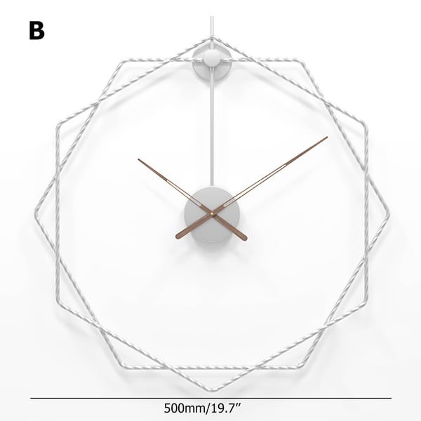 500mm Modern Luxury Minimalist Artistic Metal Large Geometry Wall Clock ...