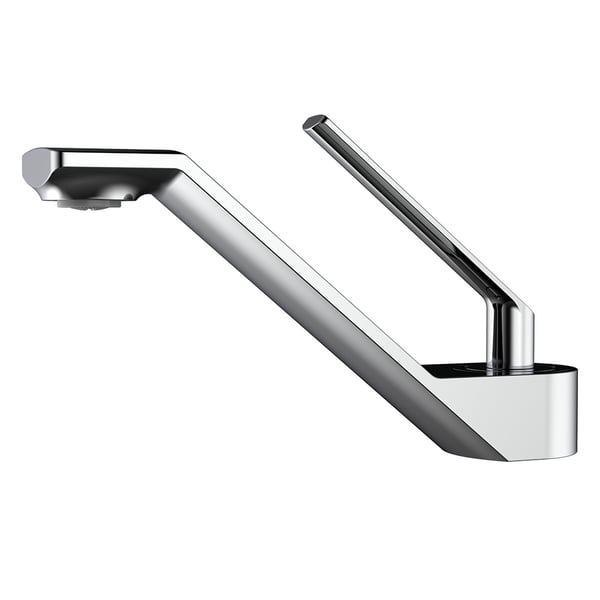 Polished Chrome Aerated Stream Single Handle Sink Faucet Solid Brass-Homary