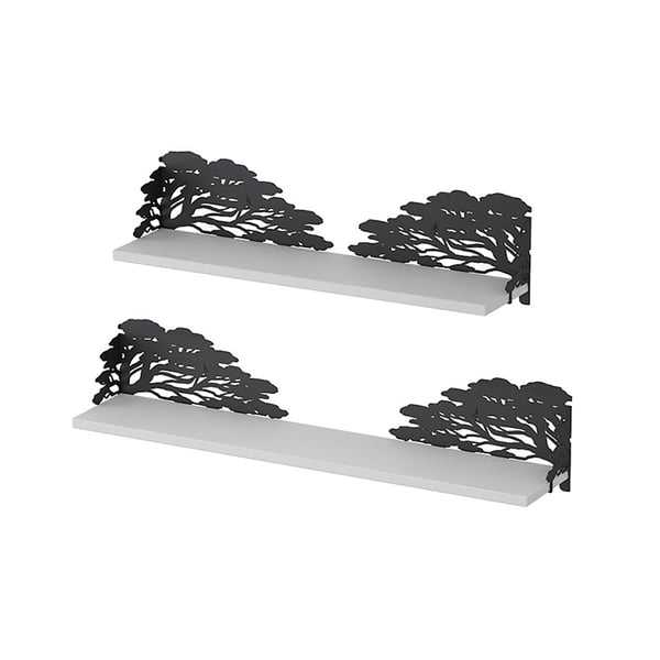 2-Tier Floating Shelves Decor Art Storage Shelf-Homary