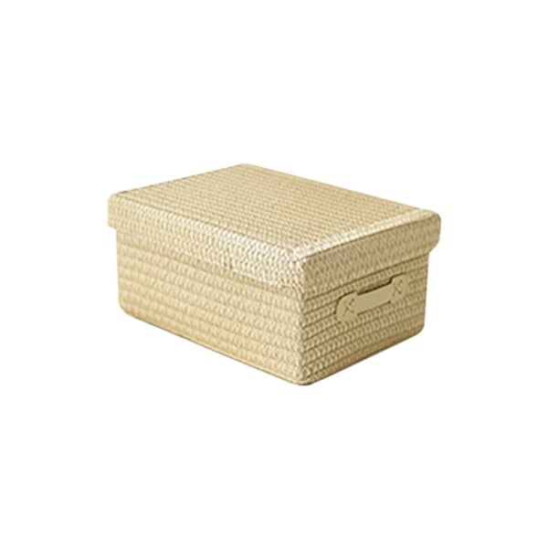 Natural Rustic Rattan Storage Box with Cover Set of 3 | Homary UK