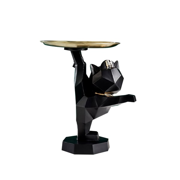 Modern Cat "Leg Lift" Sculpture Multifunction Desk Organizer-Homary