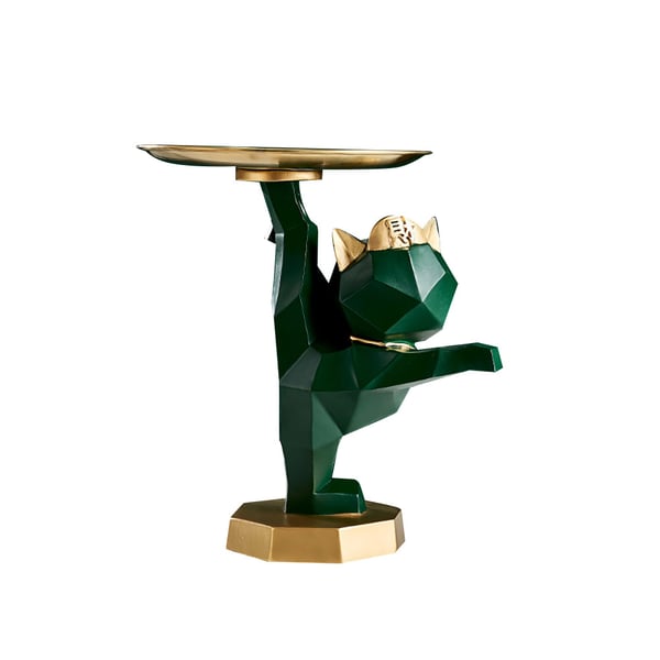 Modern Cat "Leg Lift" Sculpture Multifunction Desk Organizer | Homary