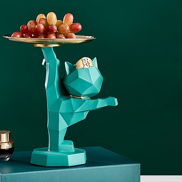 Modern Cat "Leg Lift" Sculpture Multifunction Desk Organiser | Homary AU