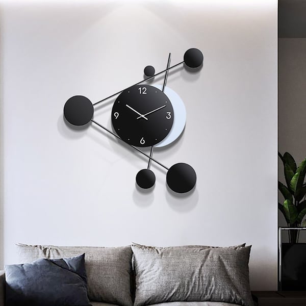 Exotic Style Nordic Modern Simple Oversized Metal Wall Clock | Homary UK