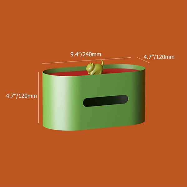 Bathroom Wall Mounted Double-Layer Tissue Box with Tray Top-Homary