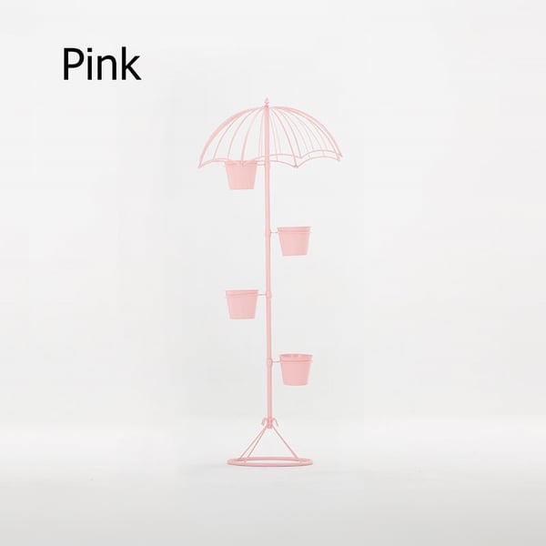 Pink Modern Metal Plant Stand for Indoor/Outdoor-Homary
