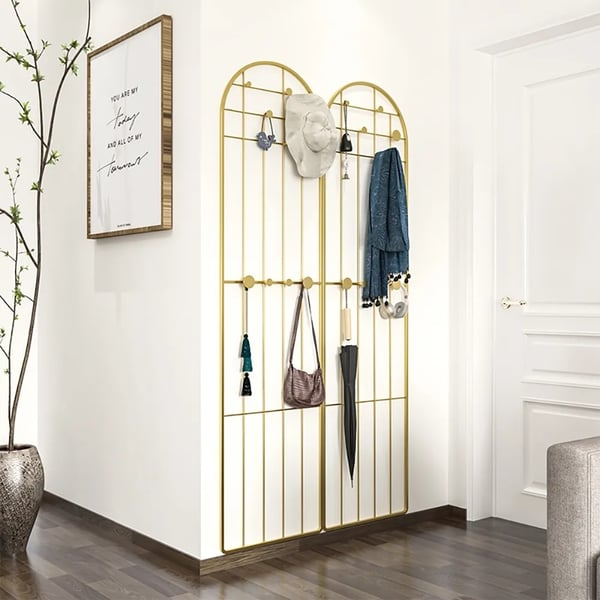 Modern Wall Mounted Coat Rack Corner Decor Rack with Hooks | Homary