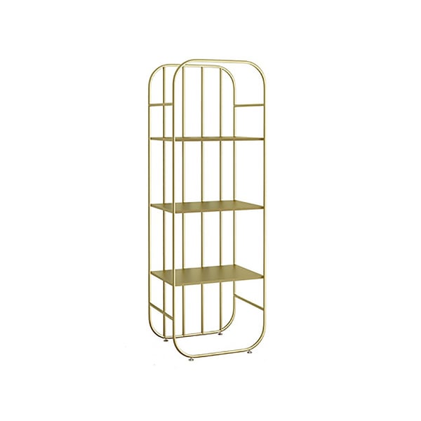 Contemporary Rectangle Etagere Bookshelf in Gold | Homary UK