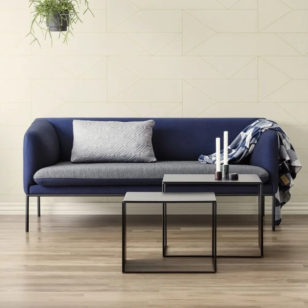 Set of 3 Modern Metal Side Table Rectangular End Table Set-Homary