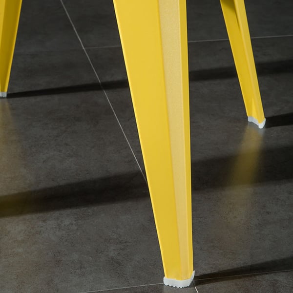 Yellow Modern Dining Chair PP Material Dining Chair Set of 2-Homary