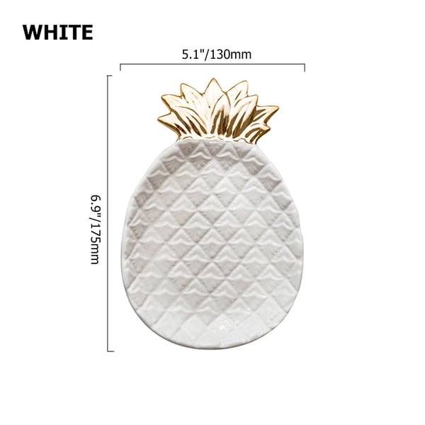 Unique Pineapple Tray Desk Organizer for Entryway in Ceramic-Homary