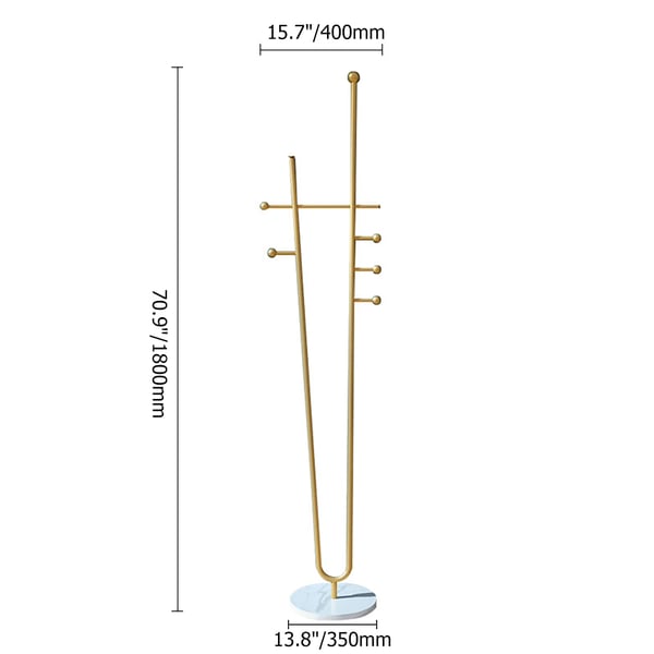 70" Modern Geometry Coat Rack with Rail | Homary
