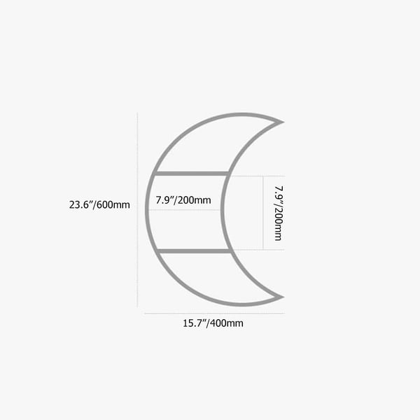 Blue Cute Falcate Moon-Shaped Floating Shelves Wall Decor Bookshelf ...