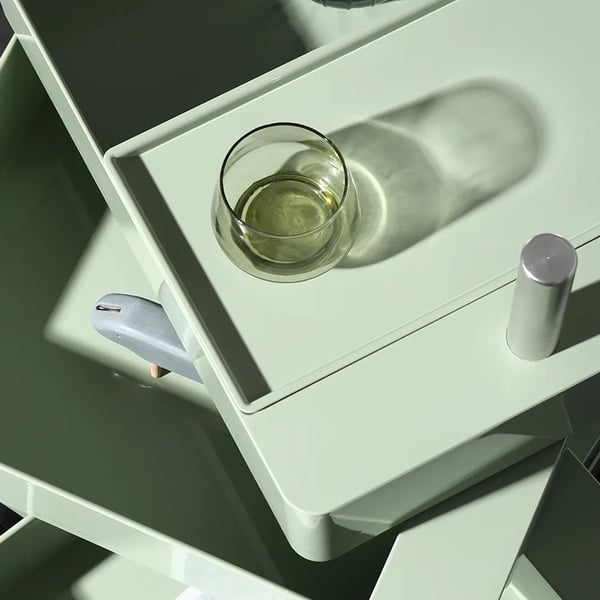 Modern Swivel Nightstand 360 Degree Rotating Multi-layer Movable ...