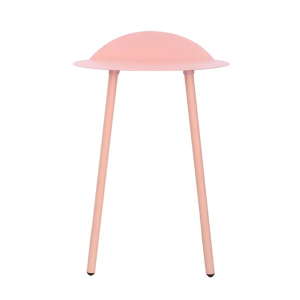 Pink End Table Modern Metal Side Table-Homary