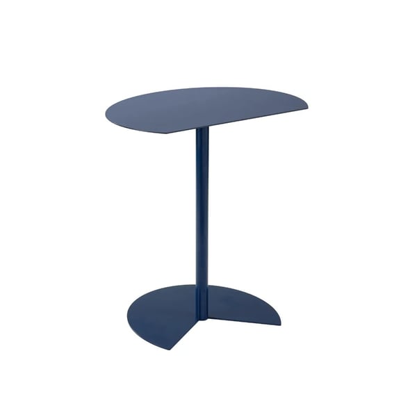 Modern End Table with Metal Side Table in Blue-Homary