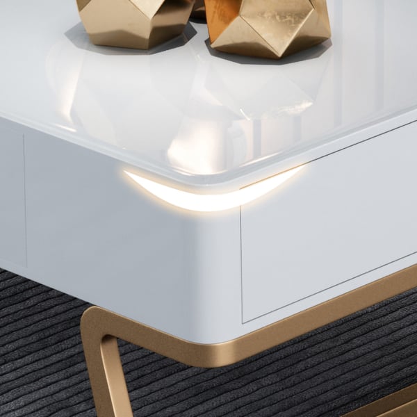 78" White Modern TV Stand Tempered Glass Top Media Console with 3 ...