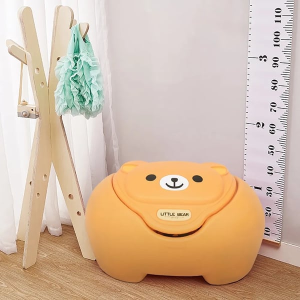 Kids Storage Box for Toys Snacks Cute Cartoon Yellow-Homary