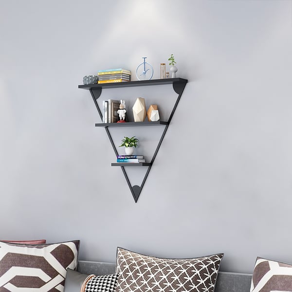 Triangular Floating Shelves Geometric Decor Wall Shelf-Homary