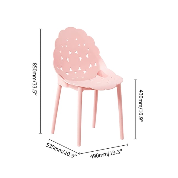 Modern PP Dining Chair High Back Dining Chair Set of 2-Homary