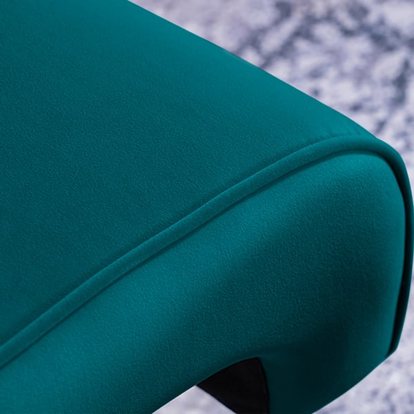Green Ottoman Upholstered Velvet Rectangular Ottoman Footrest Stool ...