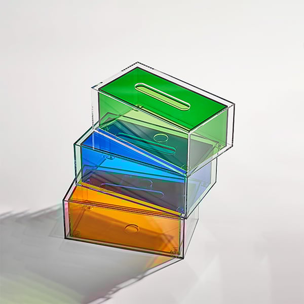 Modern Rectangular Acrylic Tissue Box Desk Tissue Cover | Homary