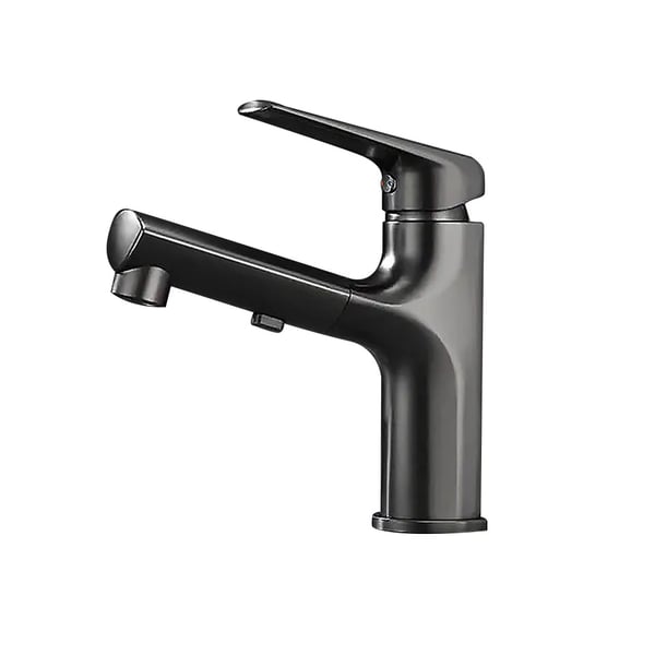 Pull Out Mono Handle Bathroom Basin Tap with Dual-Function in Gunmetal ...