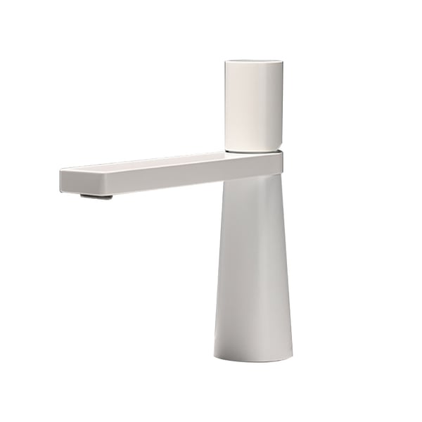 Modern White Mono Basin Tap Single Knob Solid Brass | Homary AU