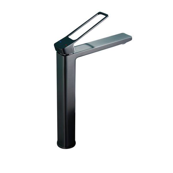 Gunmetal Single Lever Handle Bathroom Countertop Tap Monobloc Solid ...