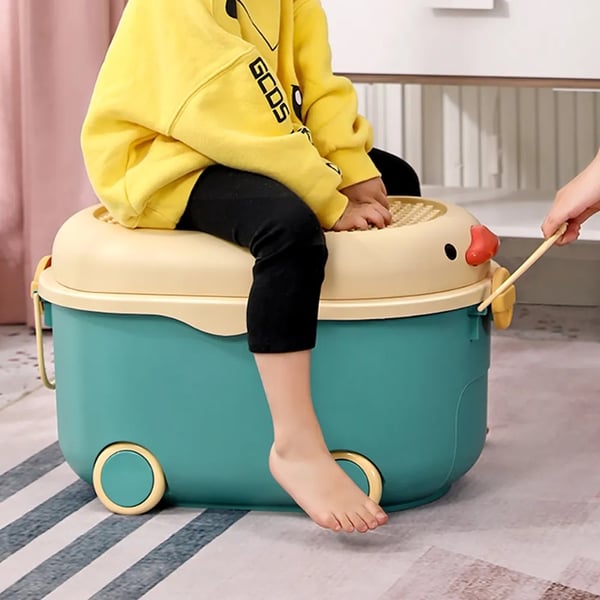Duck Kid's Toy Storage Box with Casters Set of 2 | Homary