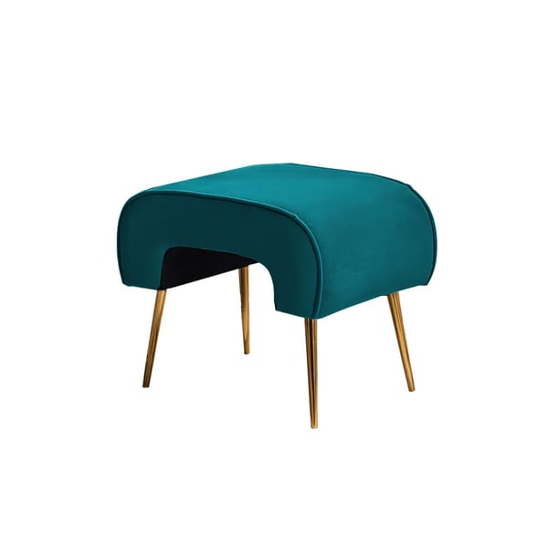 Green Ottoman Upholstered Velvet Rectangular Ottoman Footrest Stool ...