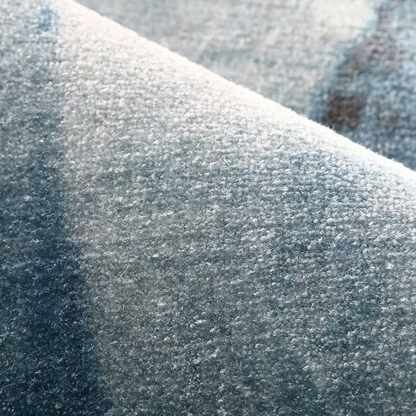 6' x 9' Modern Rectangular Blue Area Rug-Homary