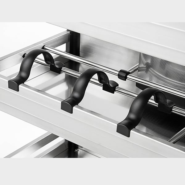 Thickened Stainless Steel Damping Buffer Rail Condiment Pull Basket ...