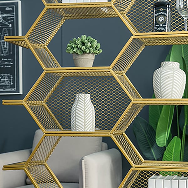 Creative Geometric Honeycomb Standard Metal Bookshelf | Homary