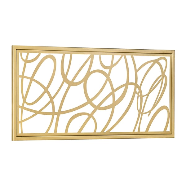 Gold Rectangular Frame Abstract Wall Decor Creative Metal Wall Art | Homary