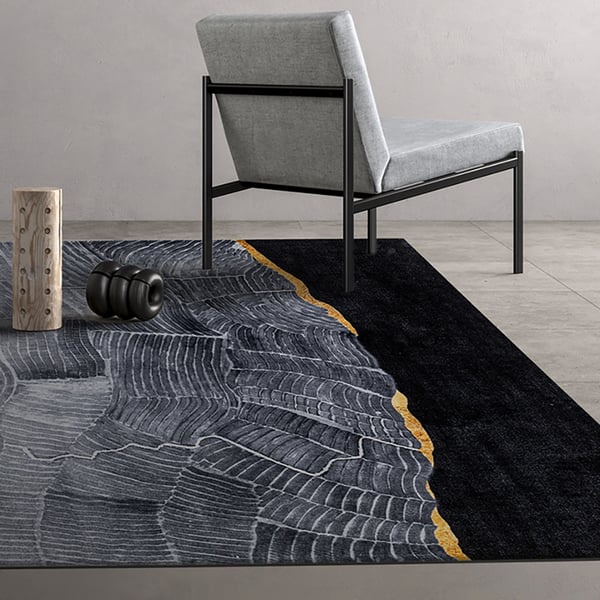 3000mm × 4000mm Contemprary Grey Artistic Geological Structure Designed ...