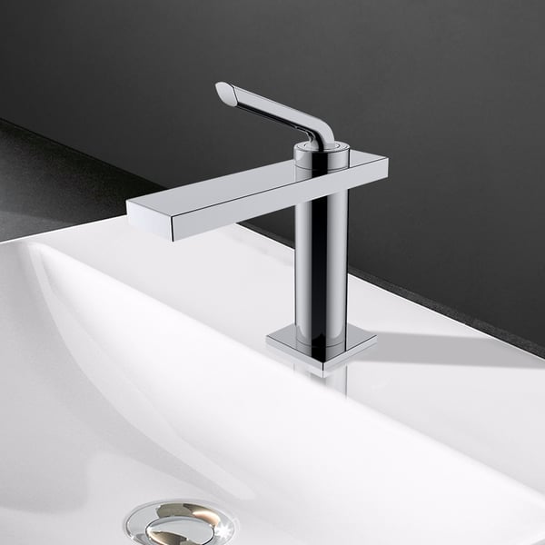 Single Lever Handle Bathroom Basin Tap Monobloc Solid Brass Polished ...