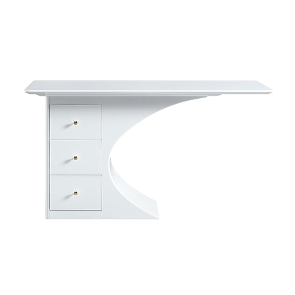 Free Shipping on 1400mm Modern White Rectangular Office Desk with ...
