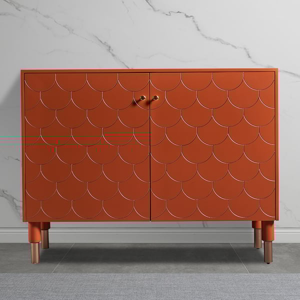 Orange Buffet Creative & Artistic Gold Drawing Sideboard 2 Doors 6 ...