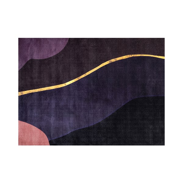 2740mm x 3650mm Designer Light Luxury Retangular Deep Purple Area Rug ...