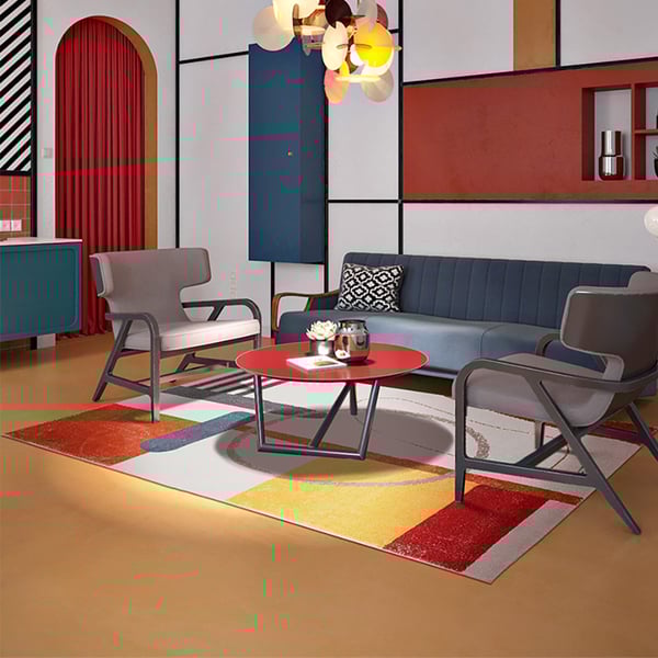 1530mm x 2430mm Multi-purpose Creative Modern Retangular White Area Rug ...