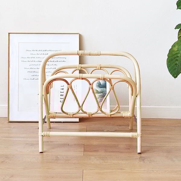 Farmhouse Decorative Magazine Rack in Natural | Homary UK