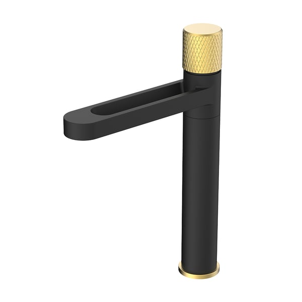 Single Round Handle Bathroom Countertop Tap Solid Brass | Homary UK