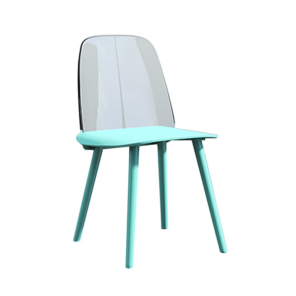Modern Green Dining Chair PP Plastic Side Chair Set of 2 | Homary