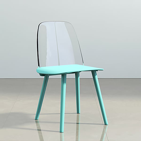 Modern Green Dining Chair PP Plastic Side Chair Set of 2 | Homary
