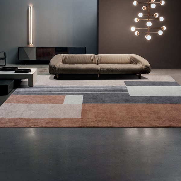 1530mm x 2430mm Multipurpose Rectangular Contemporary Brown Area Rug ...