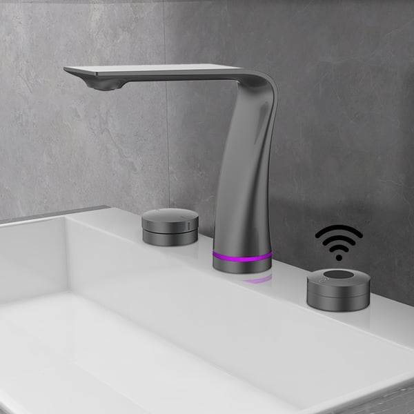 Widespread Touchless Electronic Automatic Sensor Bathroom Sink Faucet ...