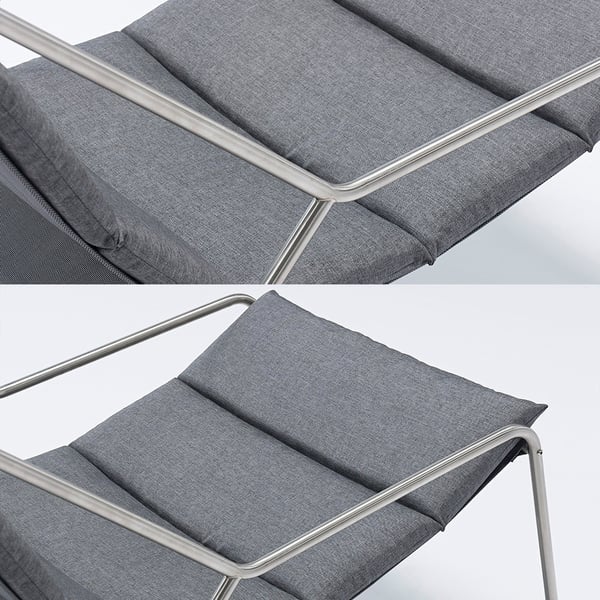 Patio Rocking Chair with Stainless Steel Frame | Homary