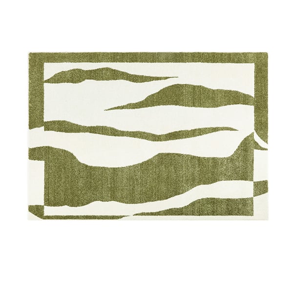 3000mm x 4000mm Rectangular Contemporary Multipurpose Moss Green Area ...