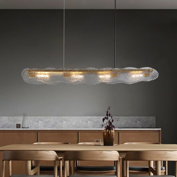 Postmodern Wave Shaped Glass Pendant Light Kitchen Island Light | Homary UK